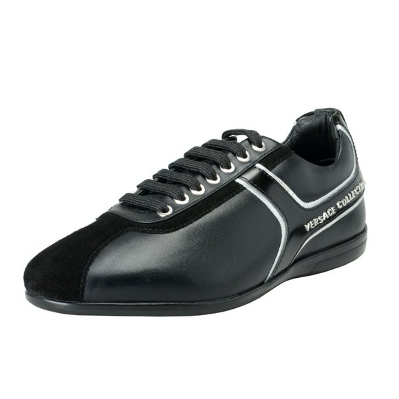 Versace Collection | Shoes | Versace Collection Mens Black Leather ...